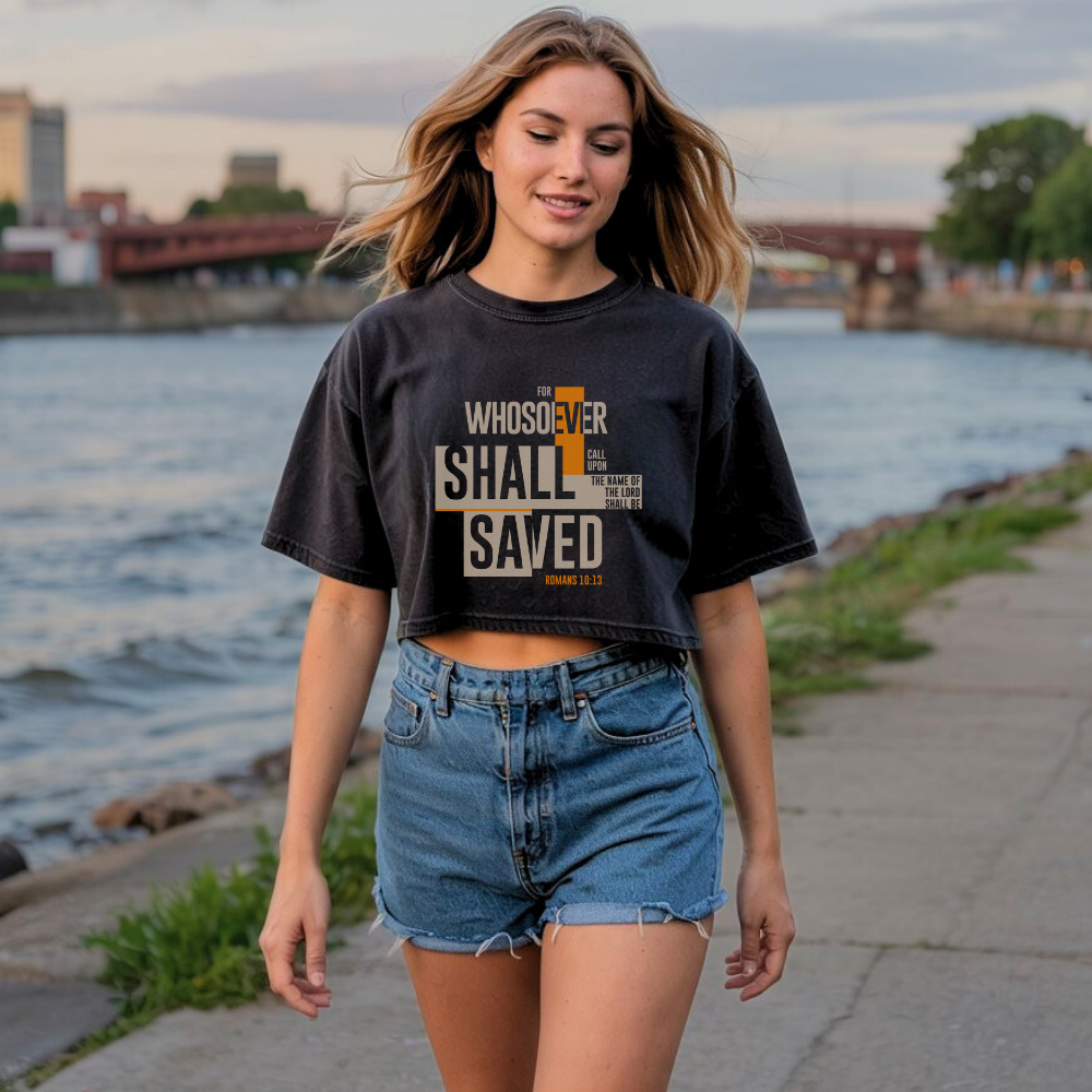 For Whosoever Shall Call Upon the Name of the Lord | Women's Cropped ...